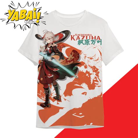 Micari X Yabaii Genshin Impact Kazuha Kaedehara Cotton Spandex Anime T