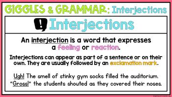 Interjections Grammar Lesson Slides By Teaching With A Mountain View