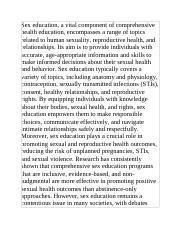 Empowering Individuals Through Comprehensive Sex Education Course Hero