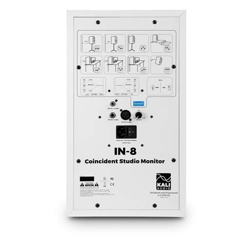Kali Audio IN-8W, 8 Inch 3-Way Powered Studio Monitor, White | Gear4music