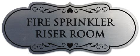 Signs Bylita Designer Fire Sprinkler Riser Room Sign Easy