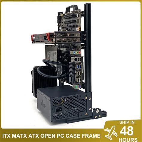 Diy 게이머 캐비닛 Itx Matx Atx 섀시 컴퓨터 케이스 오픈 프레임 랙 Mod 수냉 데스크탑 게이밍 Pc 캐비닛