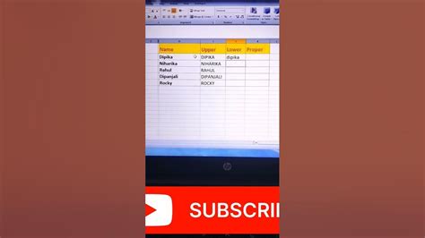 How To Upper Lowerand Proper In Excel👈 How Howto Excel Upper Lowerexceltricks Youtube