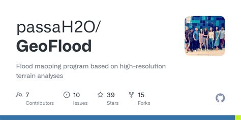 github passah2o geoflood flood mapping program based on high
