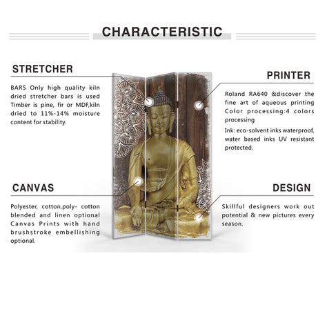 Handiwork Wall Partition Divider Partition Wall Room Divider Wood Double Sided Canvas Room