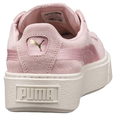Puma Suede Satin Platform Sneakers In Pink Tranetbiologia