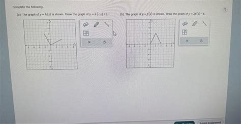 Solved A The Graph Of Y H X Is Shown Draw The Graph Of Chegg Com