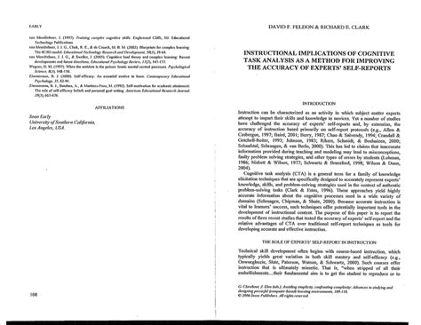 pdf instructional implications of cognitive task analysis as a method