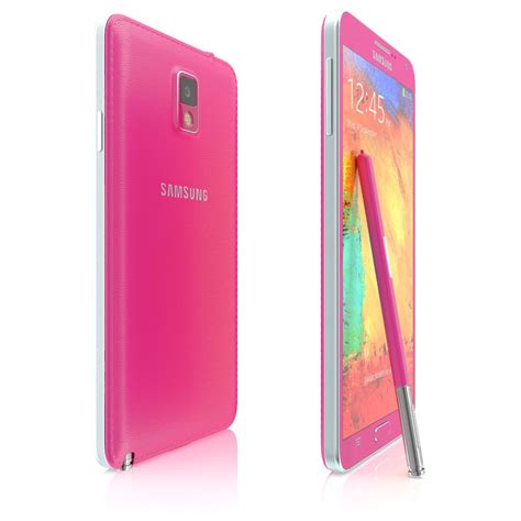 samsung glaxy note 3 pink 3d model 50 max free3d