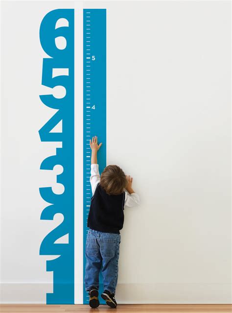 Numbers Growth Chart Wall Decal Simple Shapes
