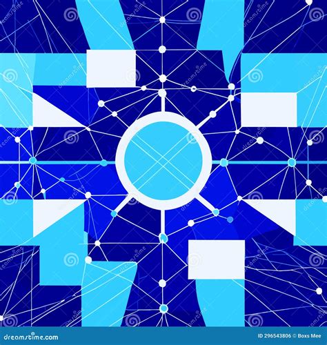 Abstract Background With Blue And White Geometric Pattern 3d Rendering