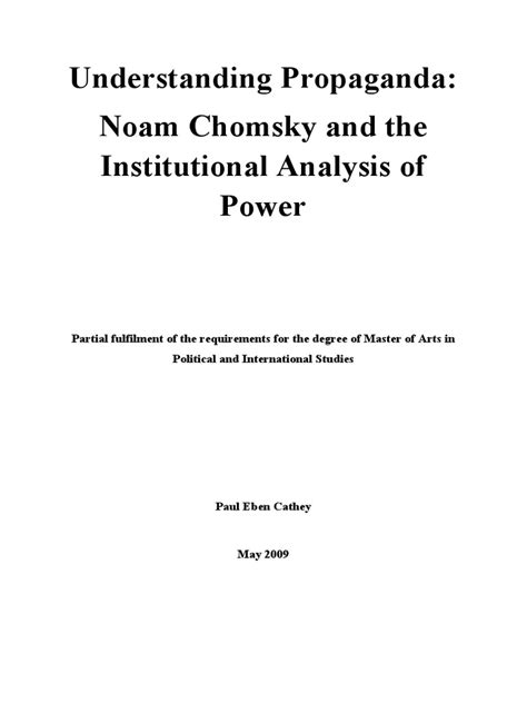 Understanding Propaganda Pdf Noam Chomsky Propaganda