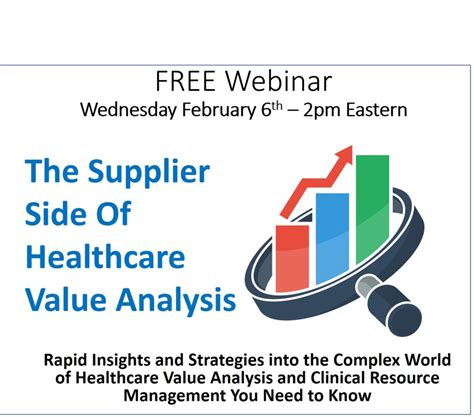Free Webinar Supplier Side Of Healthcare Value Analysis Healthcare Value Analysis Academy
