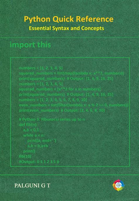Python Quick Reference Essential Syntax And Concepts Iip Store