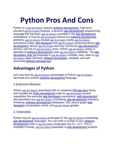 Ppt Python Pros And Cons Powerpoint Presentation Free Download Id