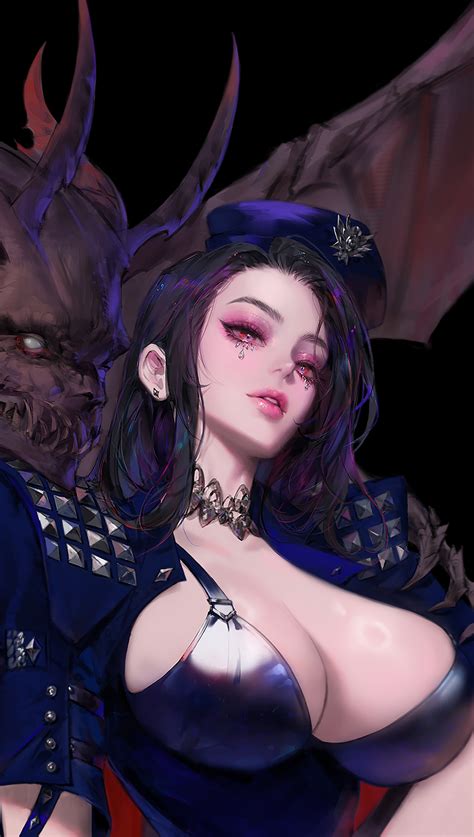 Kira8good Original Absurdres Highres 1girl Black Background Black