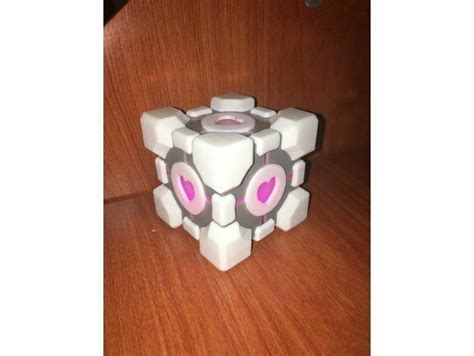 Stl File Portal Cube Companion Cube 💜 ・3d Printable Model To Download