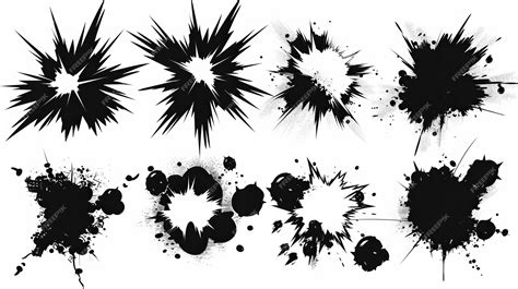 Premium Photo A Black Silhouette Of A Radial Explosion Exploding