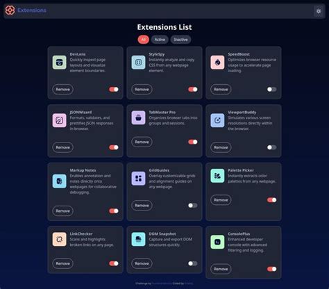 Frontend Mentor Browser Extension Manager Bulma Coding Challenge Solution
