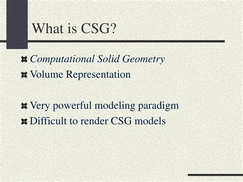 Ppt Csg And Raytracing Powerpoint Presentation Free Download Id852620