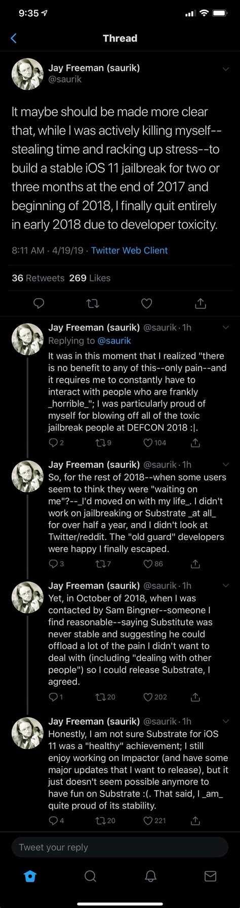 saurik to jailbreak community on a12 x cydia substrate etas ‘knock it