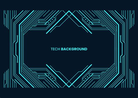 Abstract Technology Futuristic Digital Concept Square Pattern With Lighting Glowing Particles