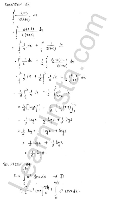 RD Sharma Class Solutions Chapter Definite Integrals Revision Exercise
