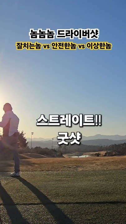놈놈놈 드라이버샷 잘치는놈 Vs 안전한놈 Vs 이상한놈1탄 Shorts Golf 드라이브스윙 Driverswing