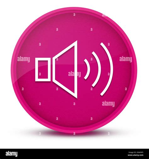 Volume Speaker Luxurious Glossy Pink Round Button Abstract Illustration Stock Photo Alamy