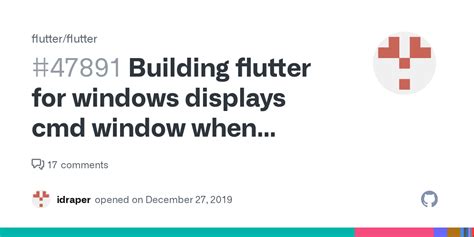 Building Flutter For Windows Displays Cmd Window When Spawning