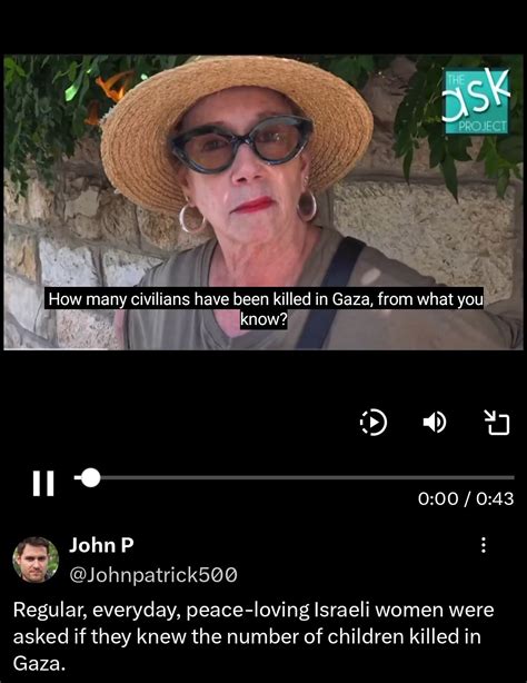 What Seems To Be A General Consensus Of How Israelis Feel About Gazans