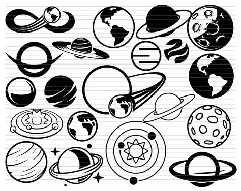 Planet Bundle Svg Planet Svg Herth Svg Planet Clipart Moon Svg Mars Svg Space Svg World