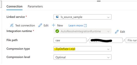 unzip how to decompress a zip file in azure data factory v2 stack