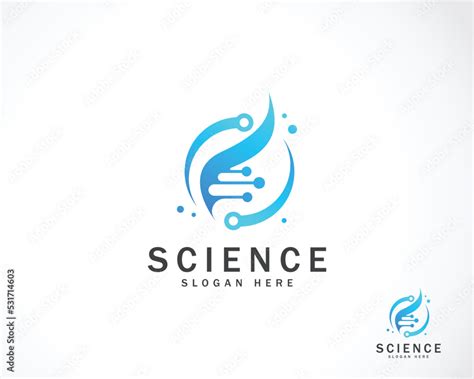 Science Logo Design Concept Technology Lab Design Icon Dna Logo Stock