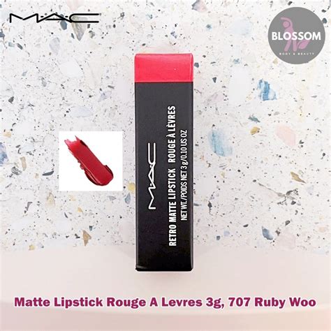 M A C Retro Matte Lipstick Rouge A Levres 3g 707 Ruby Woo แมค เรโทร ลิปสติก เนื้อแมท ติดทน