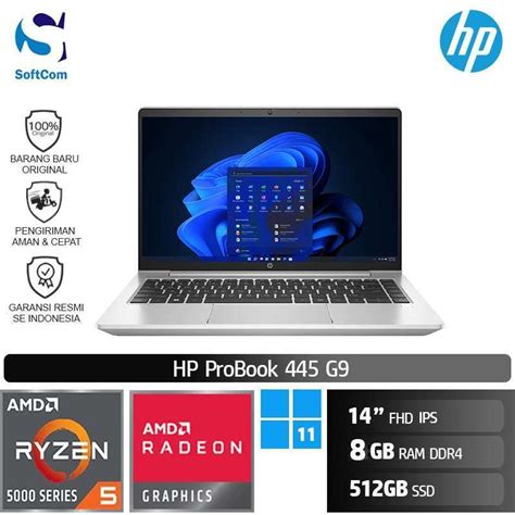 Jual Hp Probook 445 G9 Notebook Ryzen 5 5625u 8gb 512gb Ssd 14 Fhd Ips Win 11 Home Di Seller