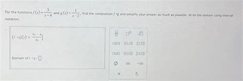 Solved For the functions f x notation 3x ƒ 2 x ³x Chegg com