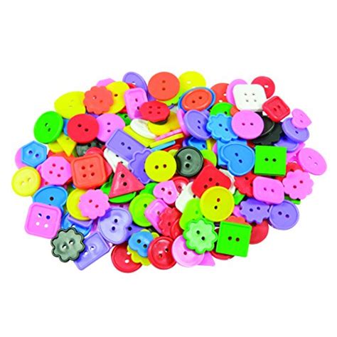 Roylco Bright Buttons Assorted Sizes Shapes And Color 12 Pound