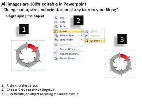 Ppt Slides Process Circular Arrows With Text Boxes PowerPoint Templates