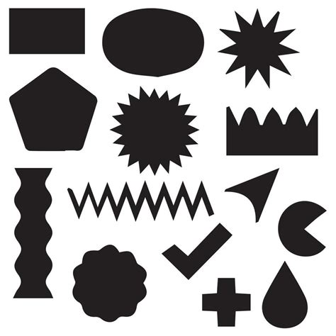 Brutalism Shapes Minimalist Geometric Elements Abstract Bauhaus Forms Simple Star And Flower