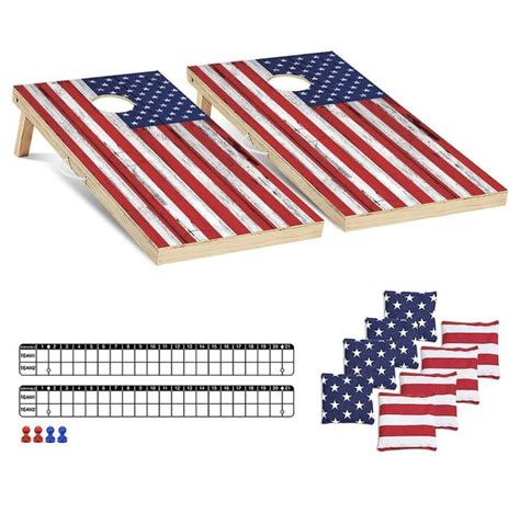 Cornhole Set 4x2 Regulation Size Cornhole Boards Solid Wood Printed