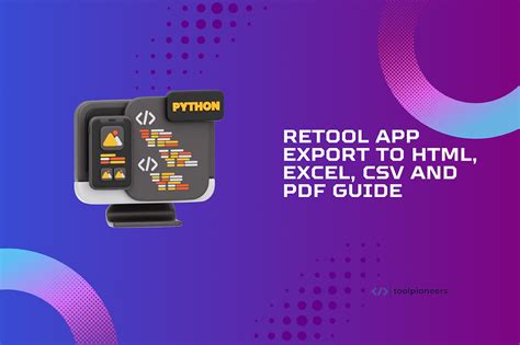 Retool App Export To Html Excel Csv And Pdf Guide