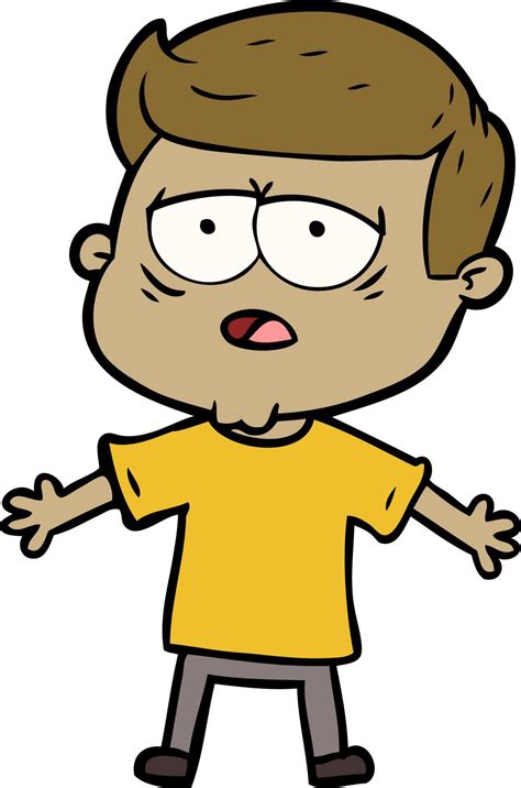 Cartoon Tired Man 12542887 Vector Art At Vecteezy