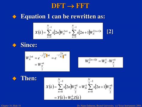 Ppt Chapter 19 Fast Fourier Transform Fft Theory And