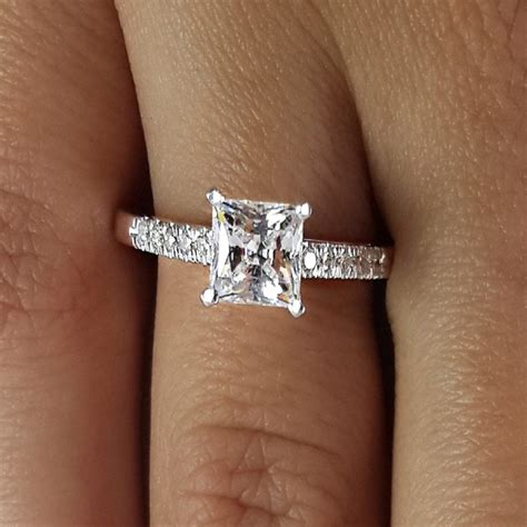 Solitaire 1 25 Carat Princess Cut Diamond Ring Ara Diamonds