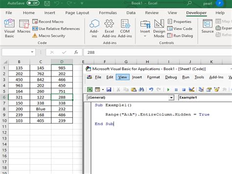 Hide Columns With Excel Vba Hide Column 500 Rockets Marketing