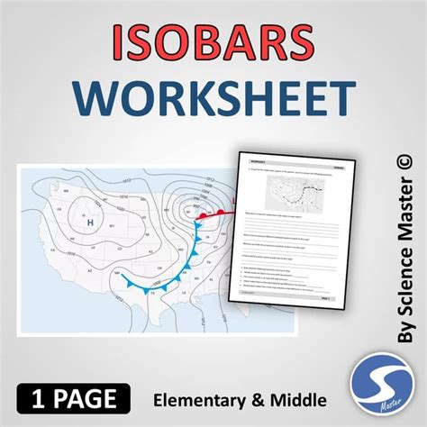 Isobars Maps Worksheet By Science Master Tpt