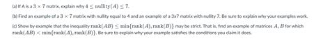 solved a if ais a 3 x 7 matrix explain why 4
