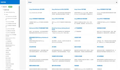 视频 新增ansys2024r1系列软件中文帮助文档 Tech Doc