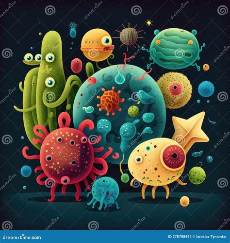 Microbes And Pathogen Seamless Pattern Vector Illustration 326399294